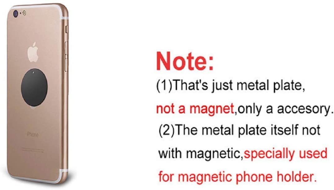 GDMINLO Mount Metal Plate(4Pack) for Magnetic Car Mount Phone Holder with Full Adhesive for Phone Magnet, Magnetic Mount, Car Mount Magnet(2 Rectangle and 2 Round)