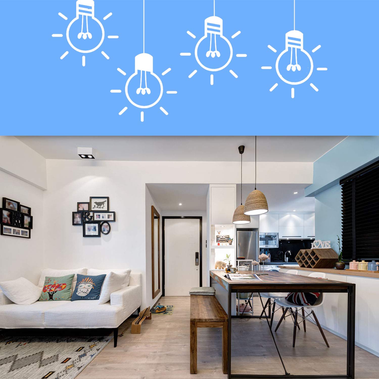 E12 LED Bulbs, 6W Candelabra LED Bulbs 60 Watt Equivalent,Chandelier Light Bulbs 6000K Daylight White 480 Lumen Non-dimmable for Ceiling Fan Decorative Lighting - 3 Pack
