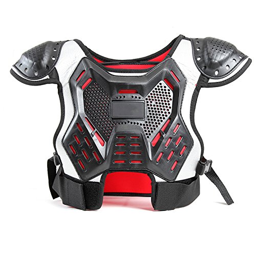 ZZ Lighting Kids Chest Protector Body Armor Vest Protective Gear for Dirt Bike Snowboarding Motocross Skiing, L