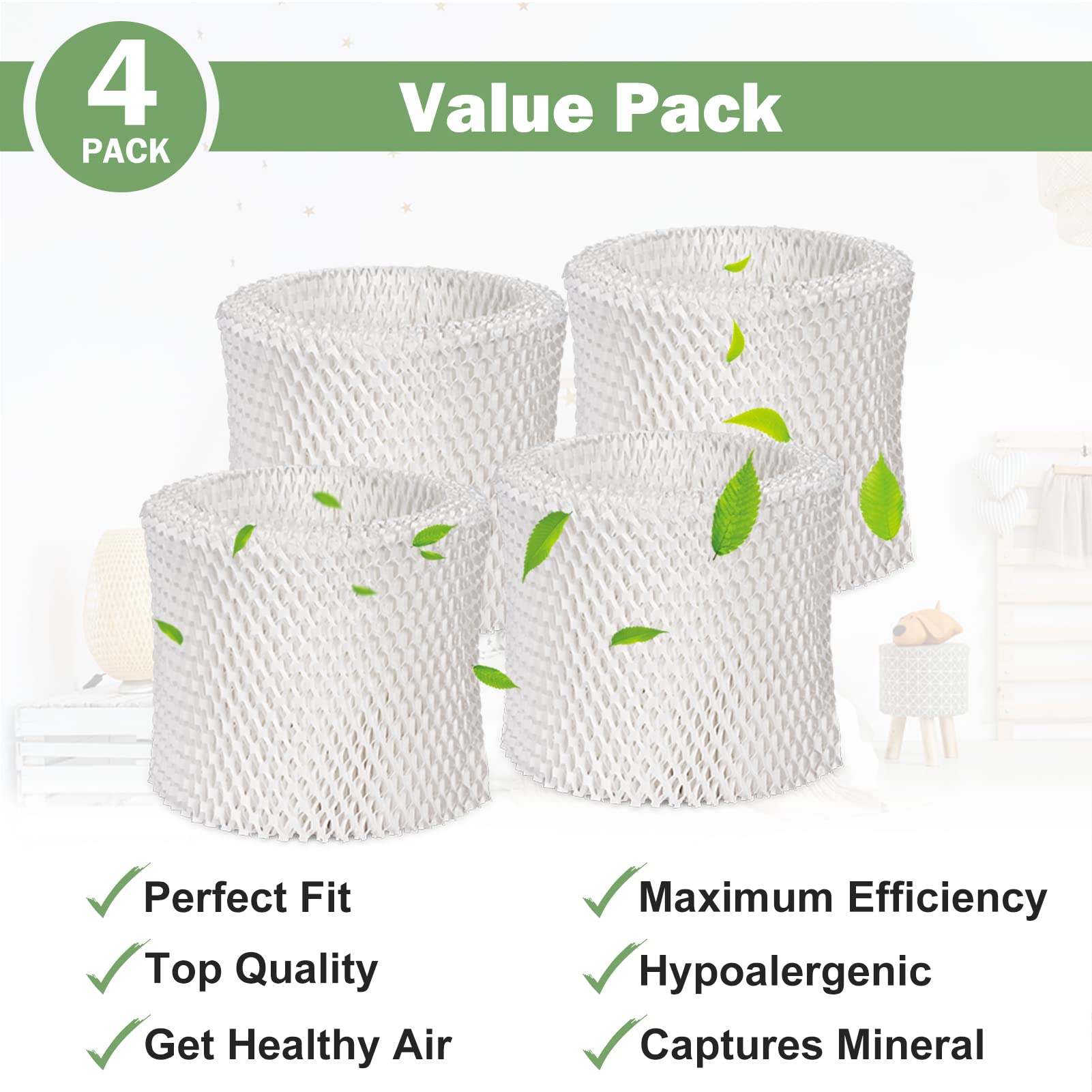 Future Way HC-888 Humidifier Filter C Compatible with Walgreens Cool Mist Humidifier, Honeywell HC 888 Series, HCM 890 Series, 3-Pack