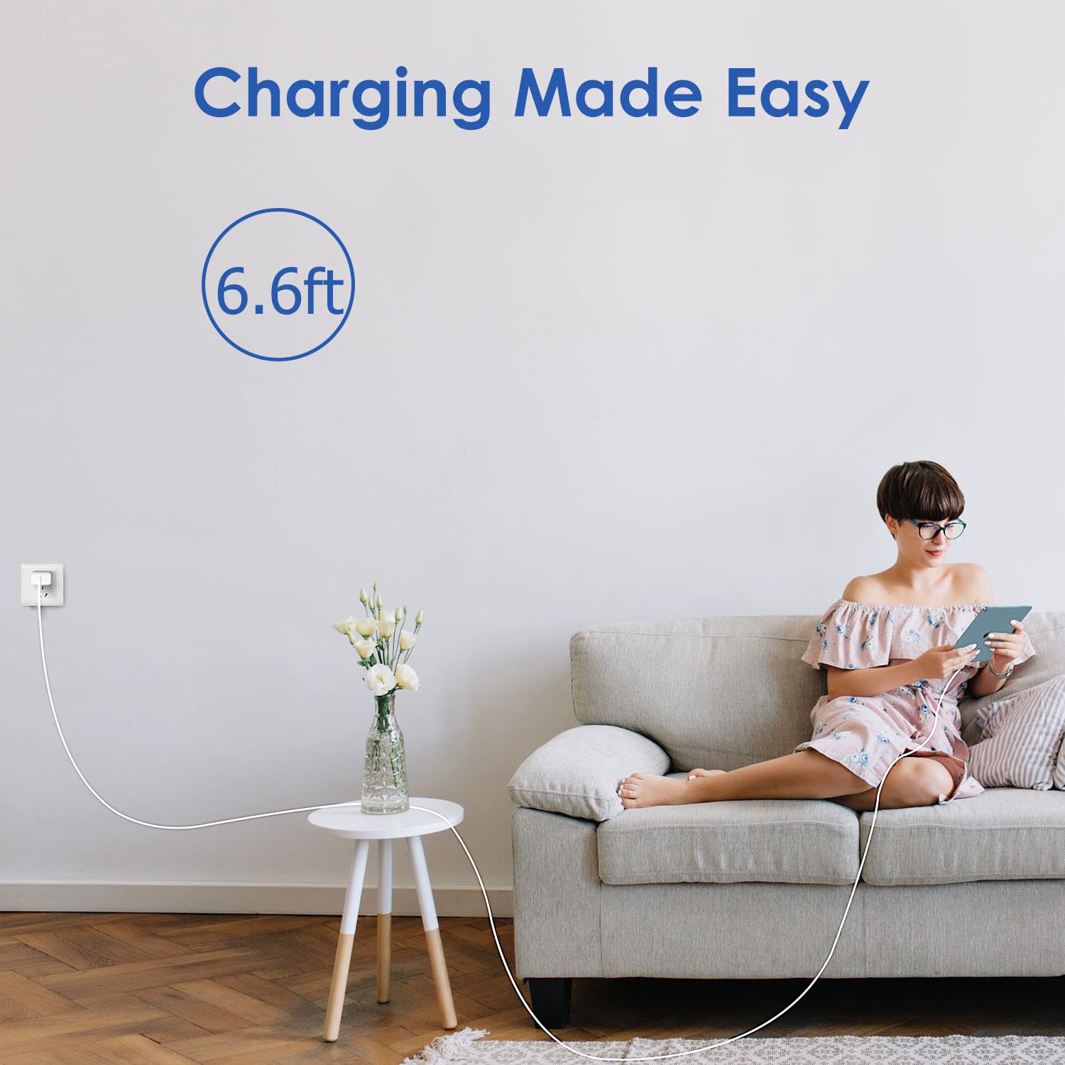 iPhone Charger for iPhone 14 13 12 11 Pro Max Mini X XS Max XR 8 Plus, iPad Pro Air Mini, 6.6FT USB C to Lightning Cable, 20W USB C Charging Plug Block Apple MFi Certified, Fast Power Adapter, 2 Pack