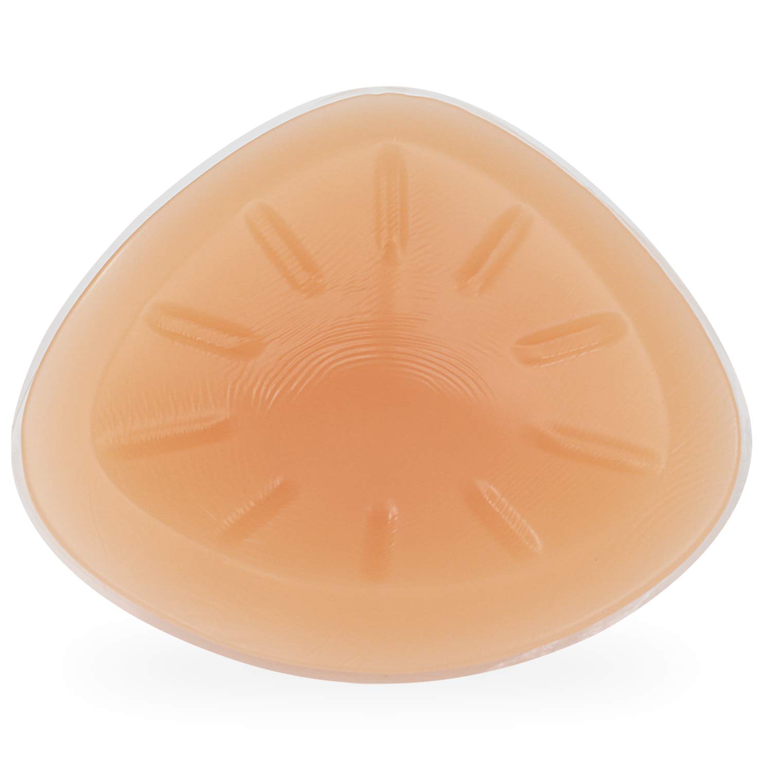 Ecoup A-DD Cup Triangle Silicone Breast Forms Concave Bra Enhancer Inserts Mastectomy Prosthesis 1 Piece (Nude, XXS - 150g(0.33 lb/Piece) - Cup 32B/34A