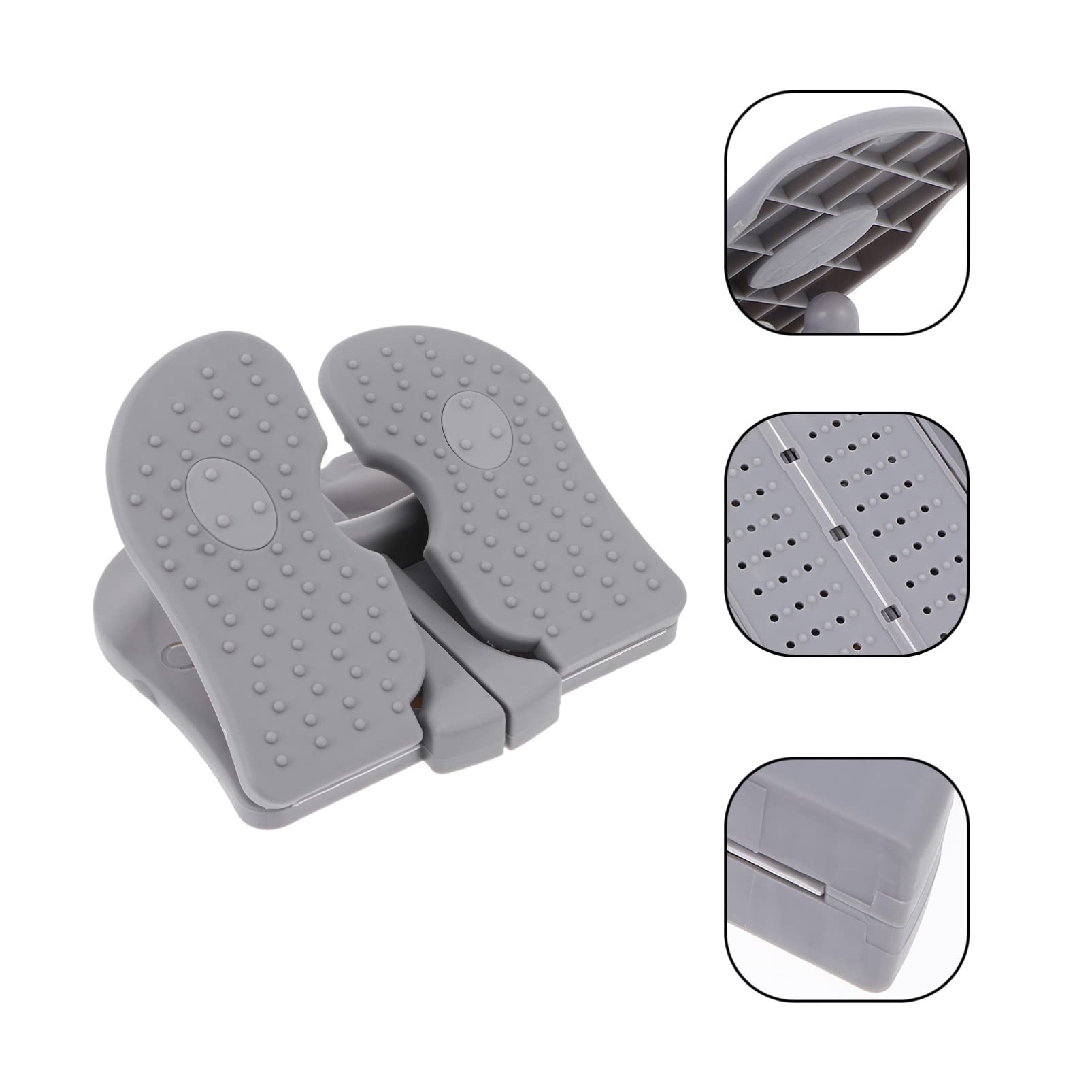 INOOMP Mini Stepper Mini Stair Stepper Under Desk Pedal Exerciser Folding Foot Peddle Household Sitting Stepper Home Fitness Leg Exercise Equipment Grey Exercise Stepper