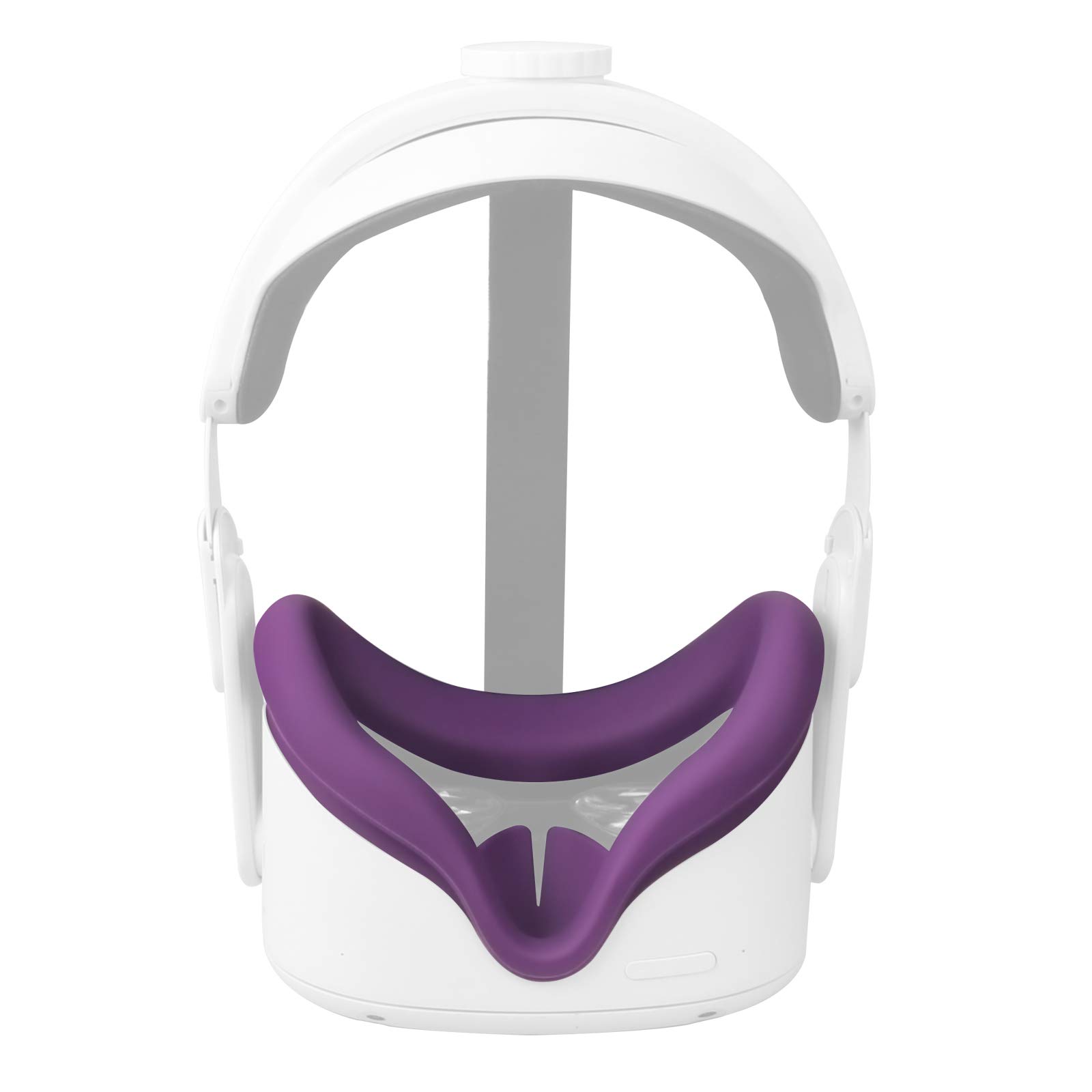 Eyglo VR Face Silicone Cover Mask for Oculus Quest 2 Headset Face Pad Cushion Sweatproof Anti-Fog Oculus Quest 2 Accessories (Purple)