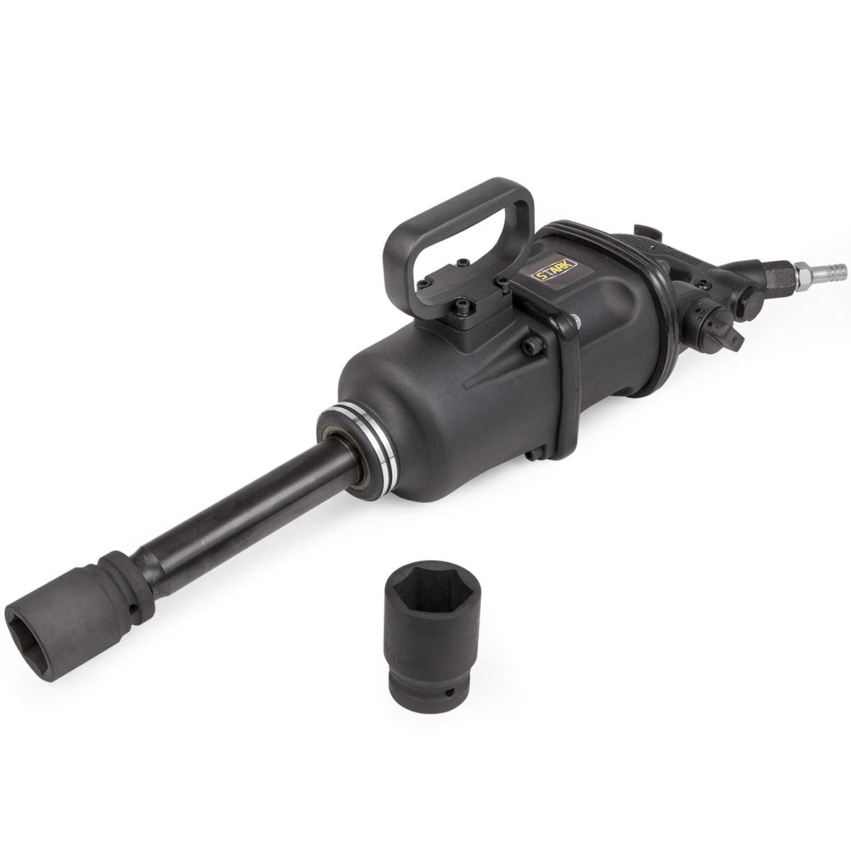 Stark USA 1" Air Impact Wrench Gun Long Shank Pneumatic Truck Mechanics Socket 38mm & 41mm Set Heavy Duty Truck Trailer Case