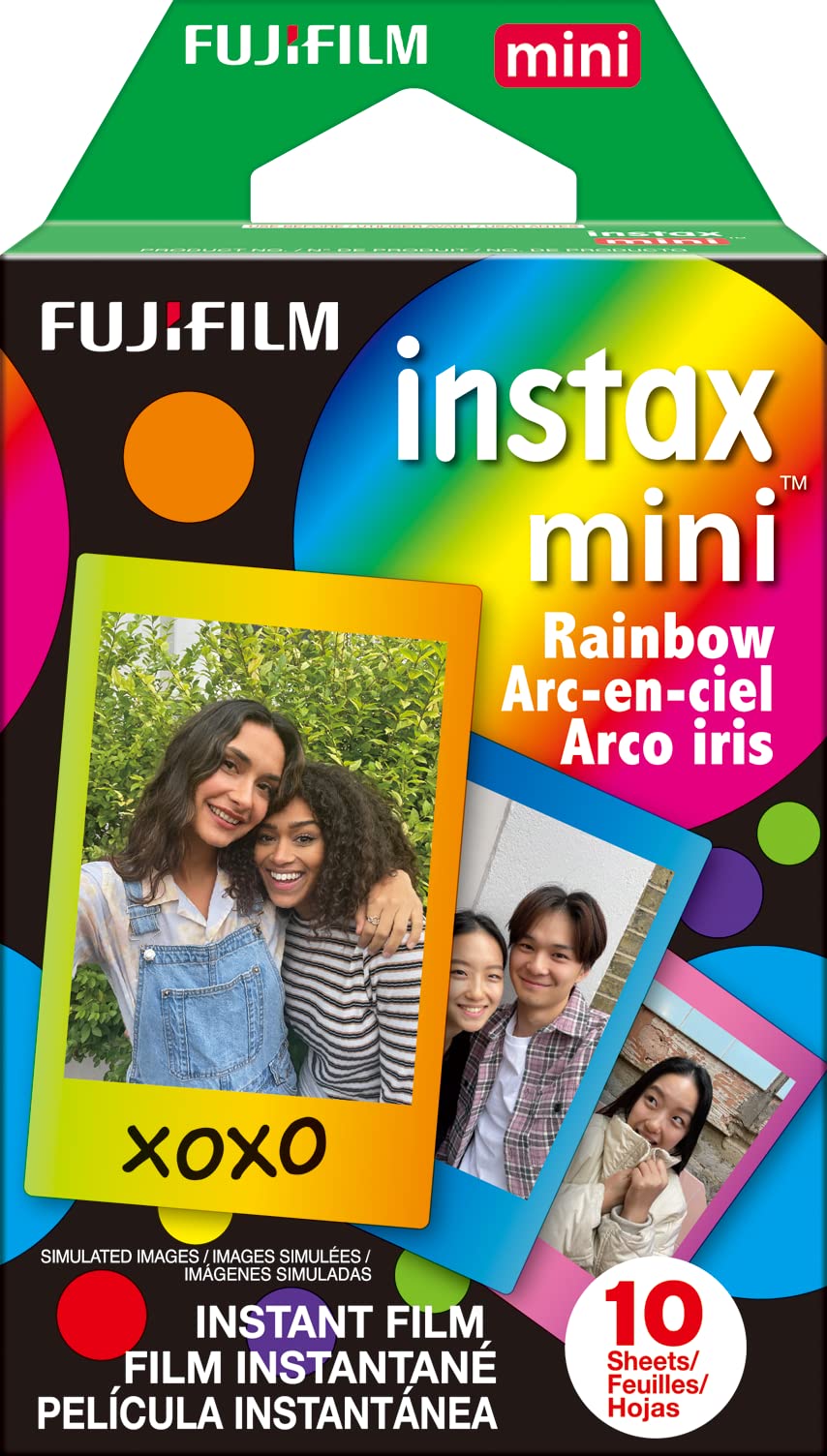 Fujifilm Instax Mini Macaron Film - 10 Exposures & Instax Mini Mermaid Tail Film - 10 Exposures & Instax Mini Rainbow Film - 10 Exposures