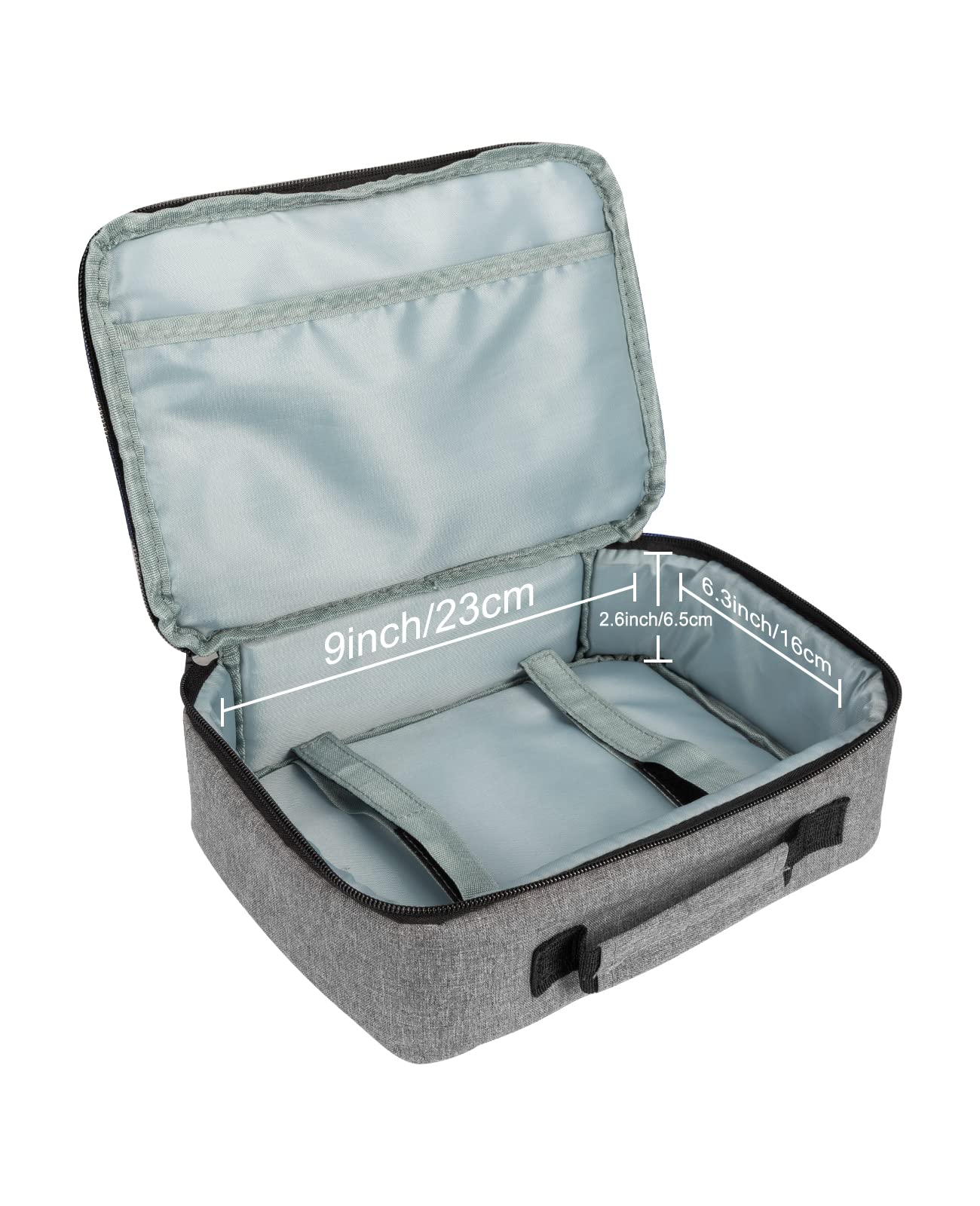 ELEPHAS Projector Case, Projector Carrying Bag with Accessories Pockets (12 x 7.5 x 4 Inches), Grey