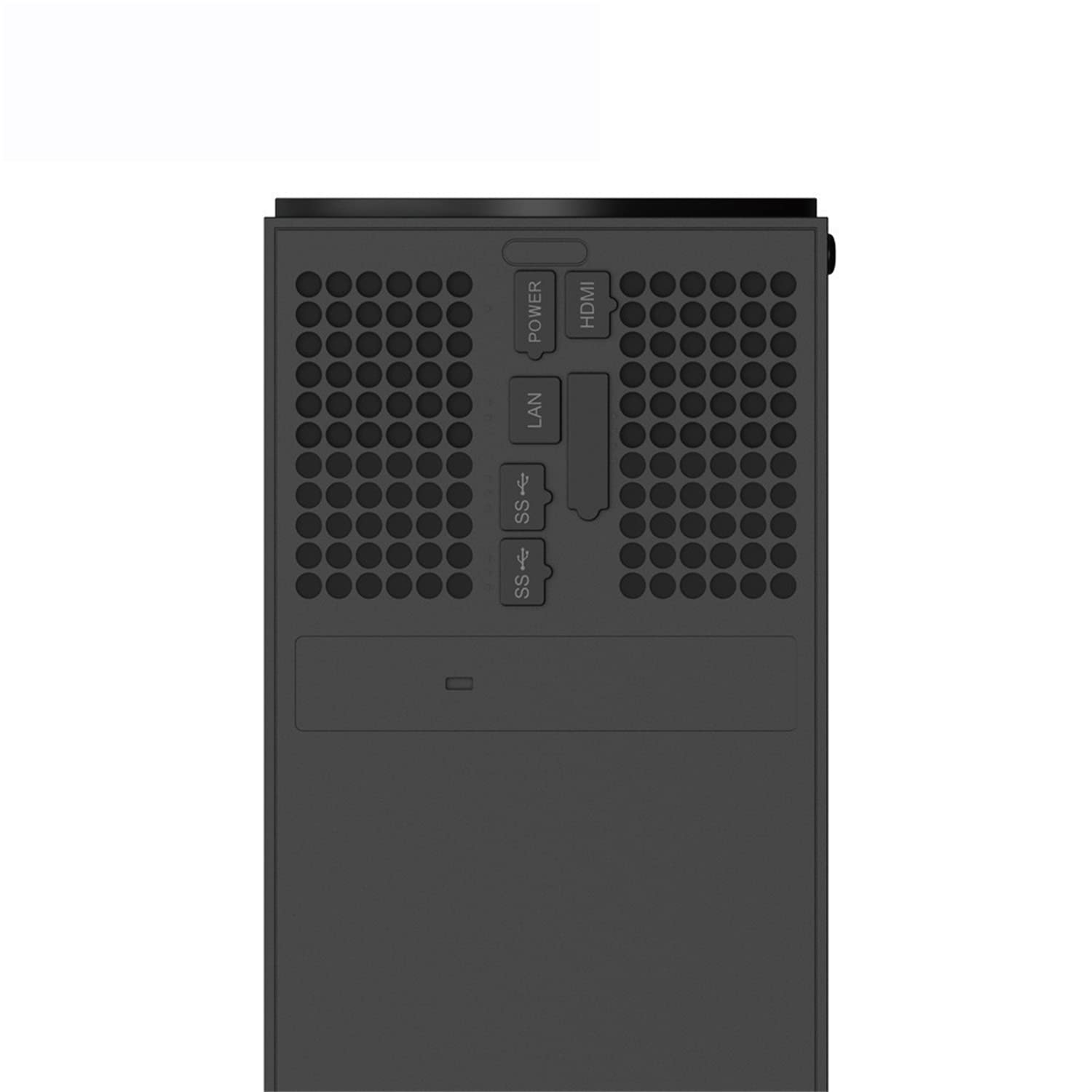 Dust Plugs Filter Set for Xbox Series X - Silicone Anti-dust Dirt Proof Prevent Cover Case Mesh Filter Kit Compatible with Xbox Series X Console Accessories(Black)