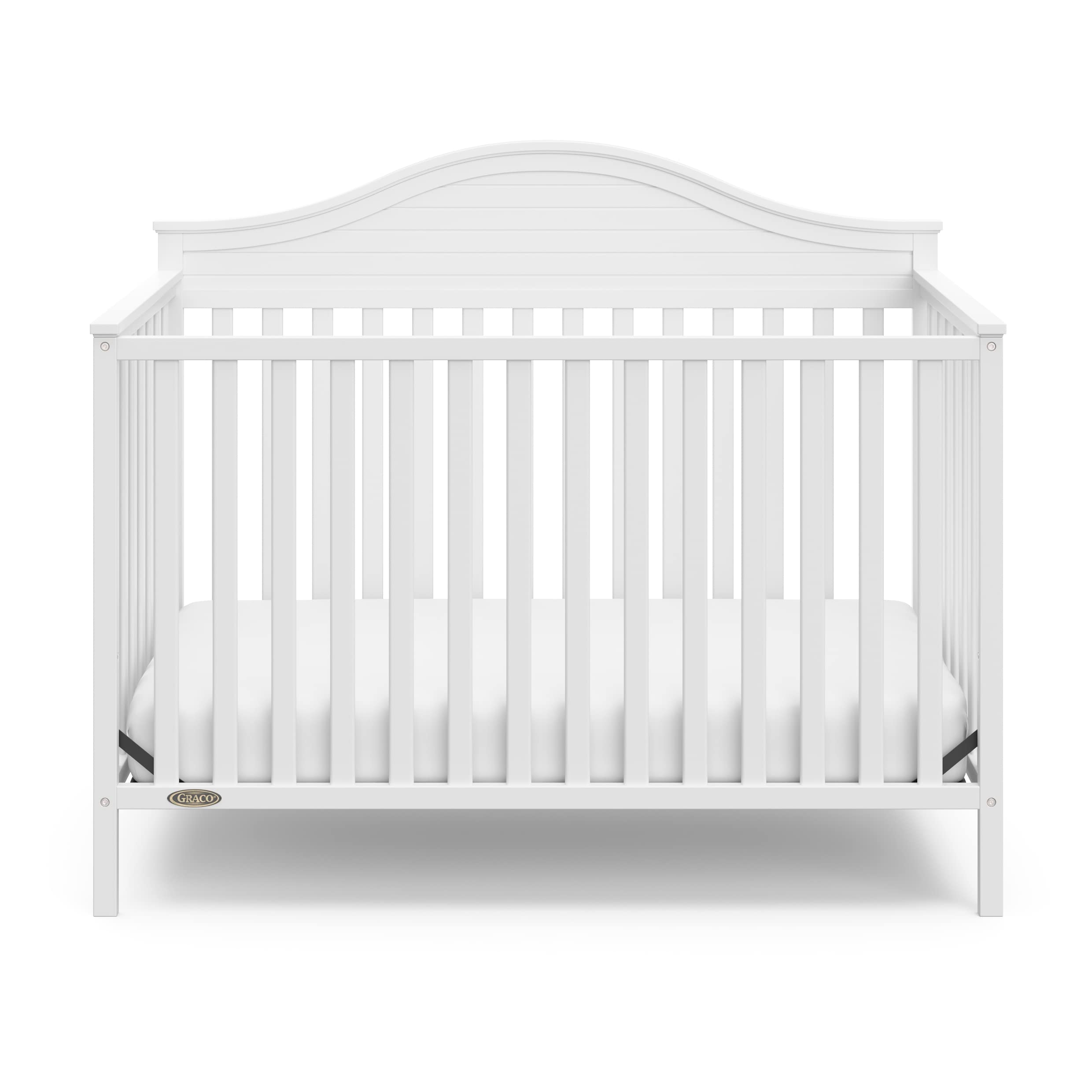 Graco Stella Convertible Crib with Premium Foam Crib and Toddler Mattress -White