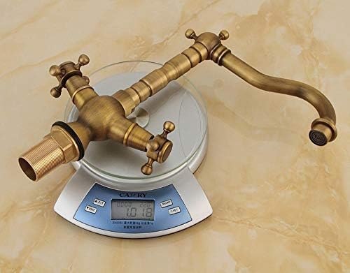 Kitchen Taps Basin Faucets Antique Brass Bathroom Sink Faucet Spout Double Cross Handle Bath Kitchen Mixer Hot and Cold Tap