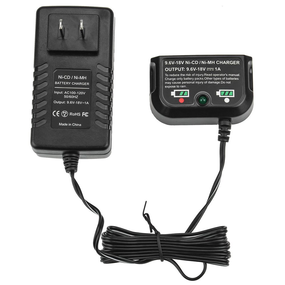 Replacement for Black and Decker 9.6V-18V Battery Charger: 90571729, 90556254-01, 90592360-01 Compatible with Black and Decker 18V 14.4V 12V 9.6V NiCad & NiMh Battery