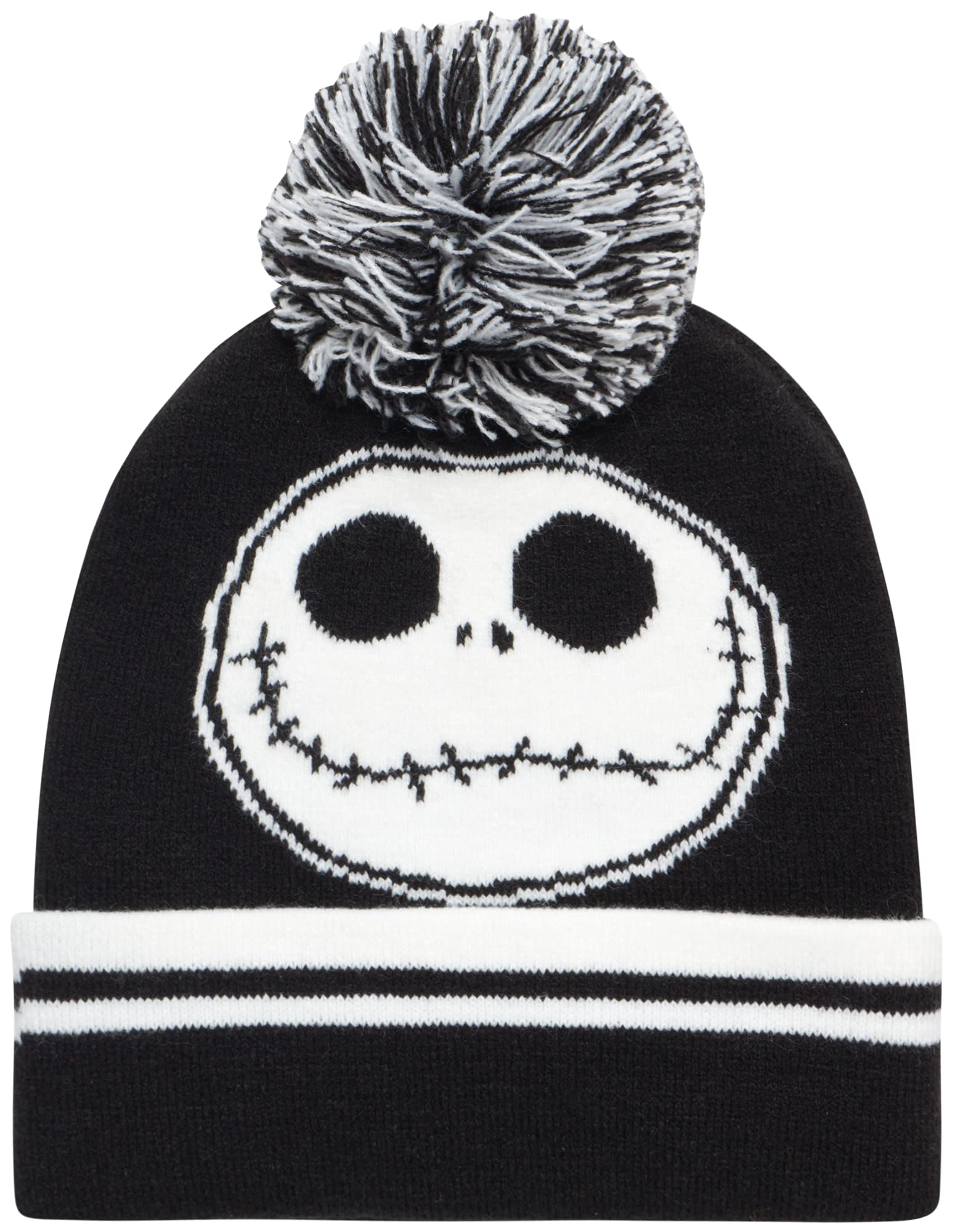 Disney Boys' Nightmare Before Christmas Winter Hat Set - 3 Piece Jack Skellington Beanie, Gloves, and Scarf Set, Size Age 4-7, Nightmare Before Christmas Hat Glove Scarf Set