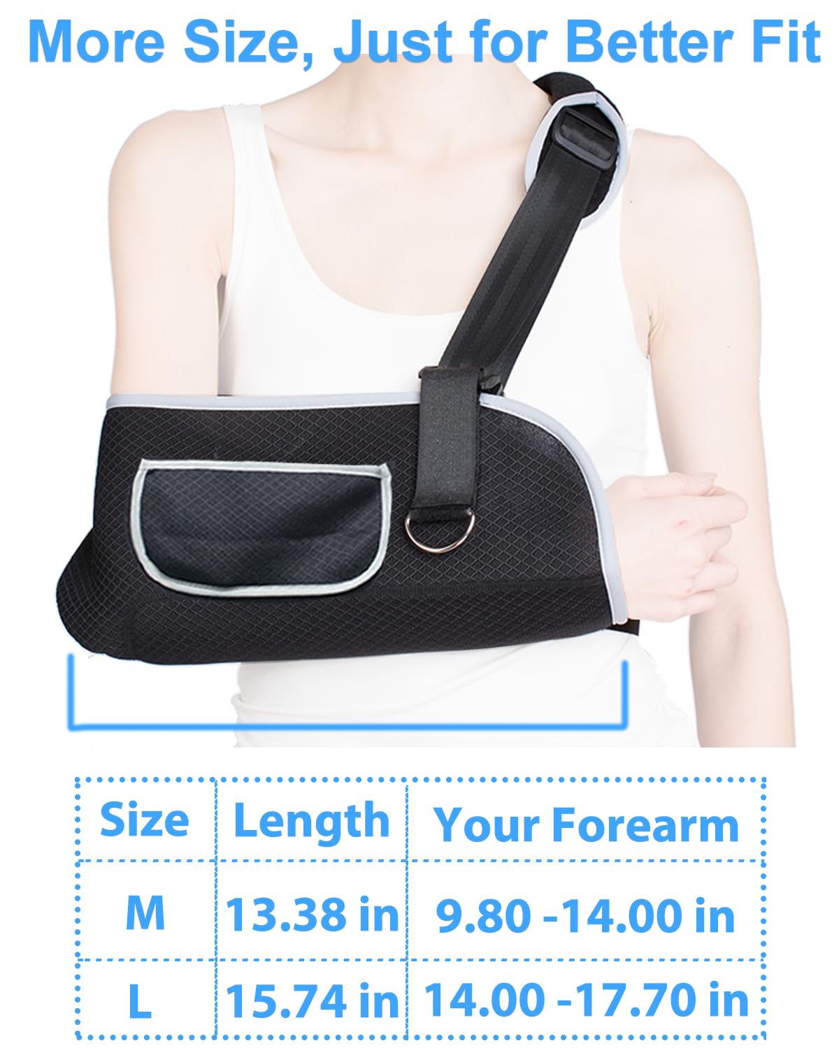 DouHeal Kids Arm Sling, Double Fixed Design, Built-in ABS Arm Support, Comfort, Adjustable, Left & Right Arm Sling for Shoulder, Elbow, Wrist Injury, Children(Boys & Girls)