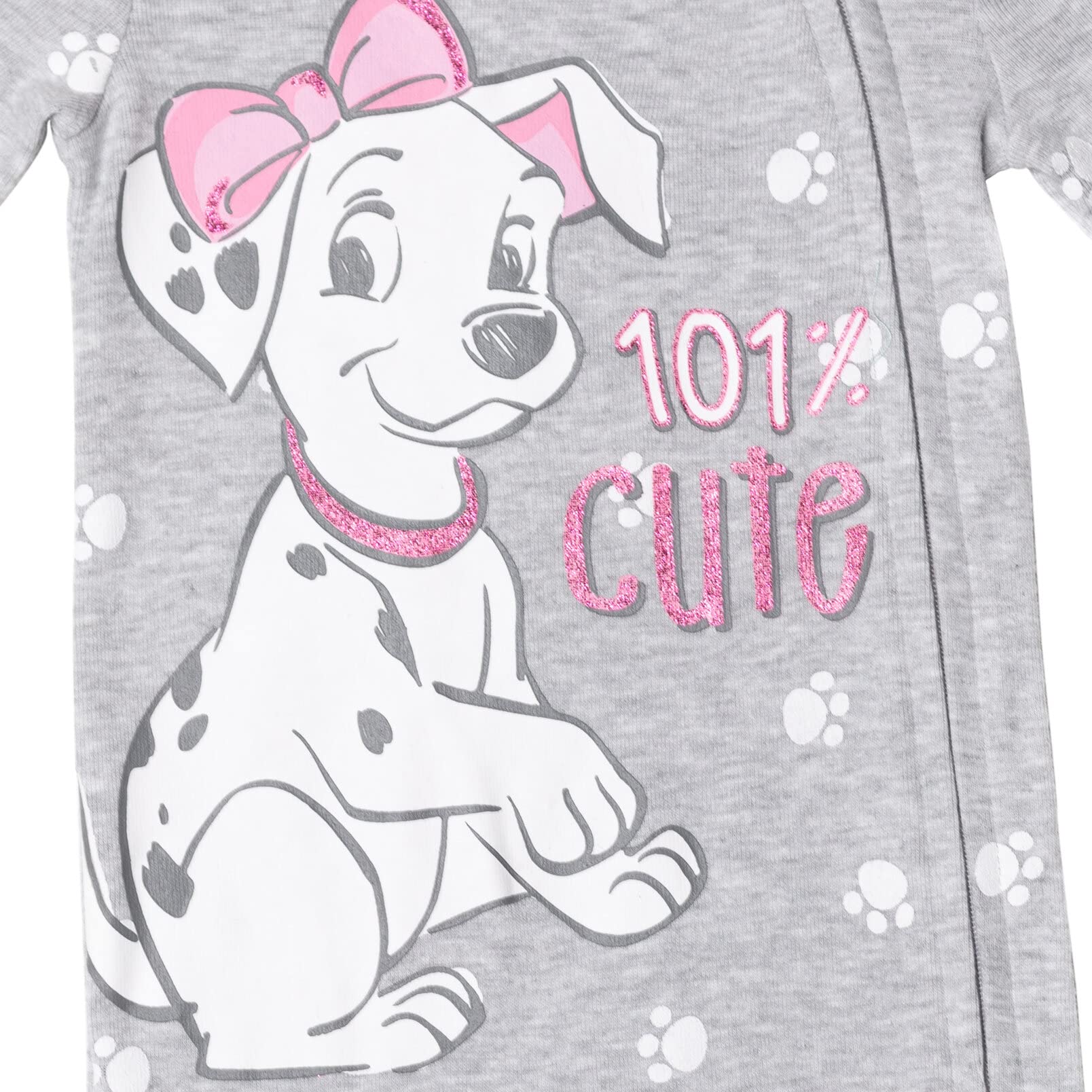 Disney Classics Aristocats 101 Dalmatians Bambi Baby Girls 3 Pack Footed Sleep N' Play Coverall 18 Months