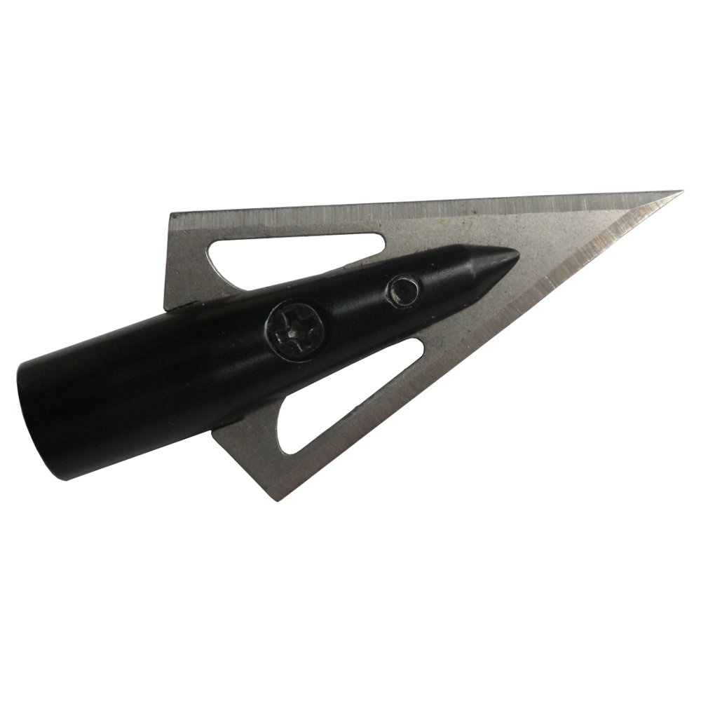 e5e10 12pcs Cross Broadheads 100 Grain 4 Blade Crossbow Broadhead Sharp Arrow Point for Hunting Crossbow Compound, Silver