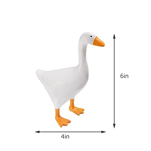 TOKZON Goose Magnetic Key Holder, Resin Goose Statue, Magnetic Tool Holder Home Decoration, Cute Animal Figurines Keys Holder,