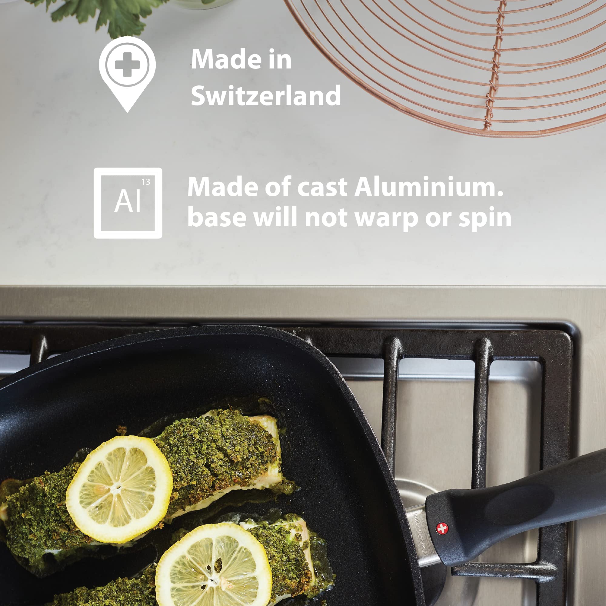 Swiss Diamond 8 Inch, 3.2 Quart Saucepan HD Nonstick Diamond Coated Aluminum Sauce Pan, Includes Lid - Dishwasher and Oven Safe, Grey