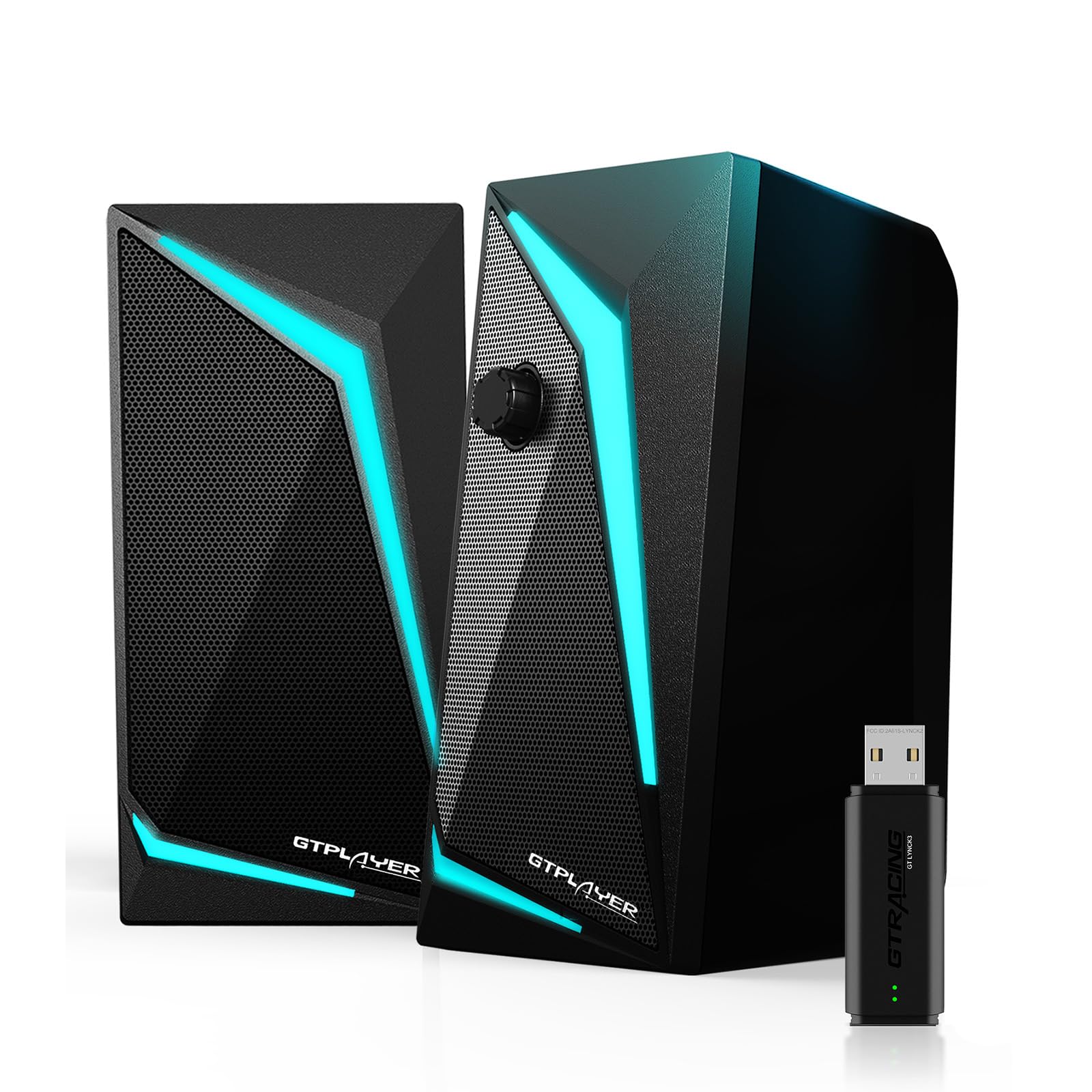 GTPLAYER Computer Speakers, USB Powered RGB Gaming Speakers, Bluetooth for Desktop, PC, Laptop, Tablets and GT Family Music Gaming Chair