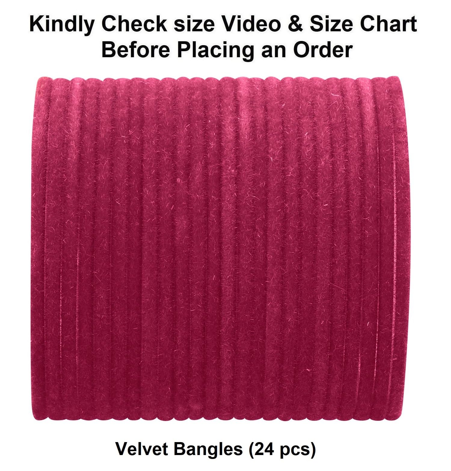 Efulgenz Indian Bangles for Women Indian Bangles Set Bollywood Plain Metal Velvet Bangle Bracelets Costume Jewelry for Women