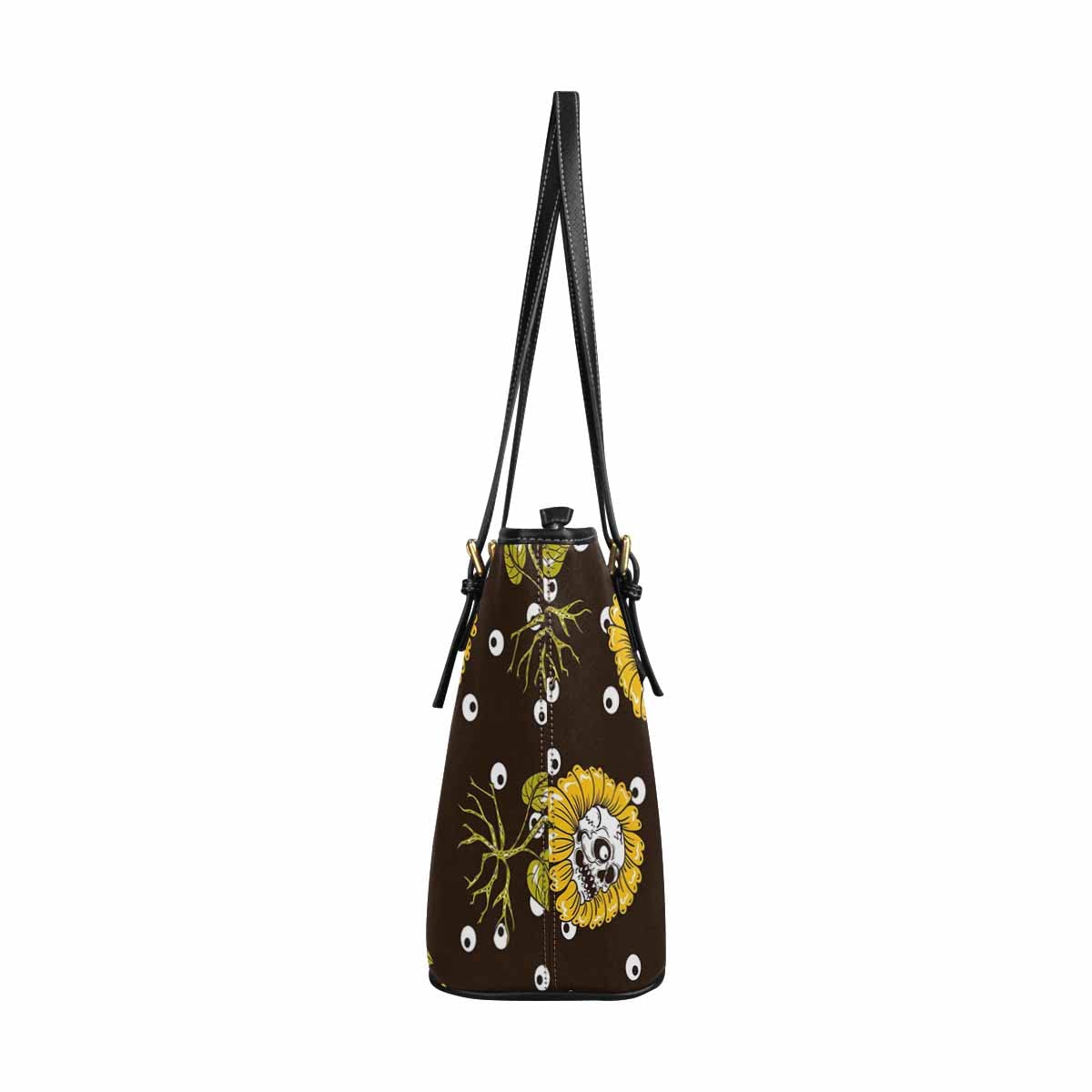 InterestPrint Top Handle HandBags Shoulder Bags Tote Bags Purse Sun-Flower Skulls