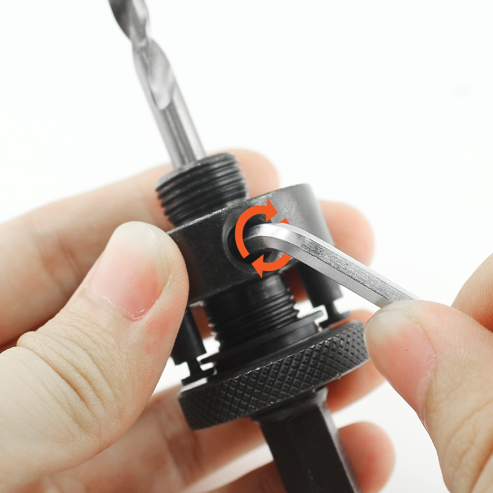 Kyuionty Hole Saw Mandrel, Shank Hole Saw Arbor Heavy Duty Quick Change Mandrel with 1/4 Inch Replacement Pilot Drill Bits