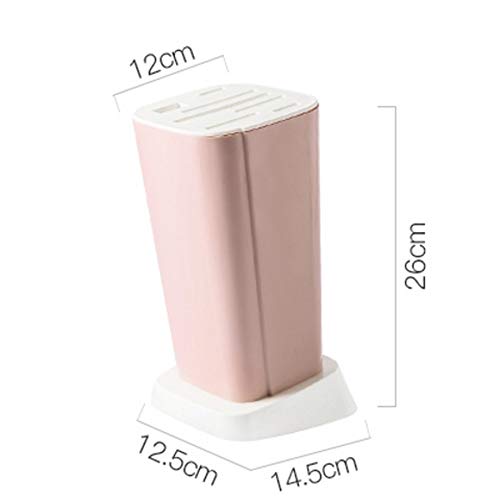 JHHDP Home Tableware Knife Block 7 Different Slot Multifunction Plastic Knife Stand Holder for Knives Kitchen Accessories (Color : E)