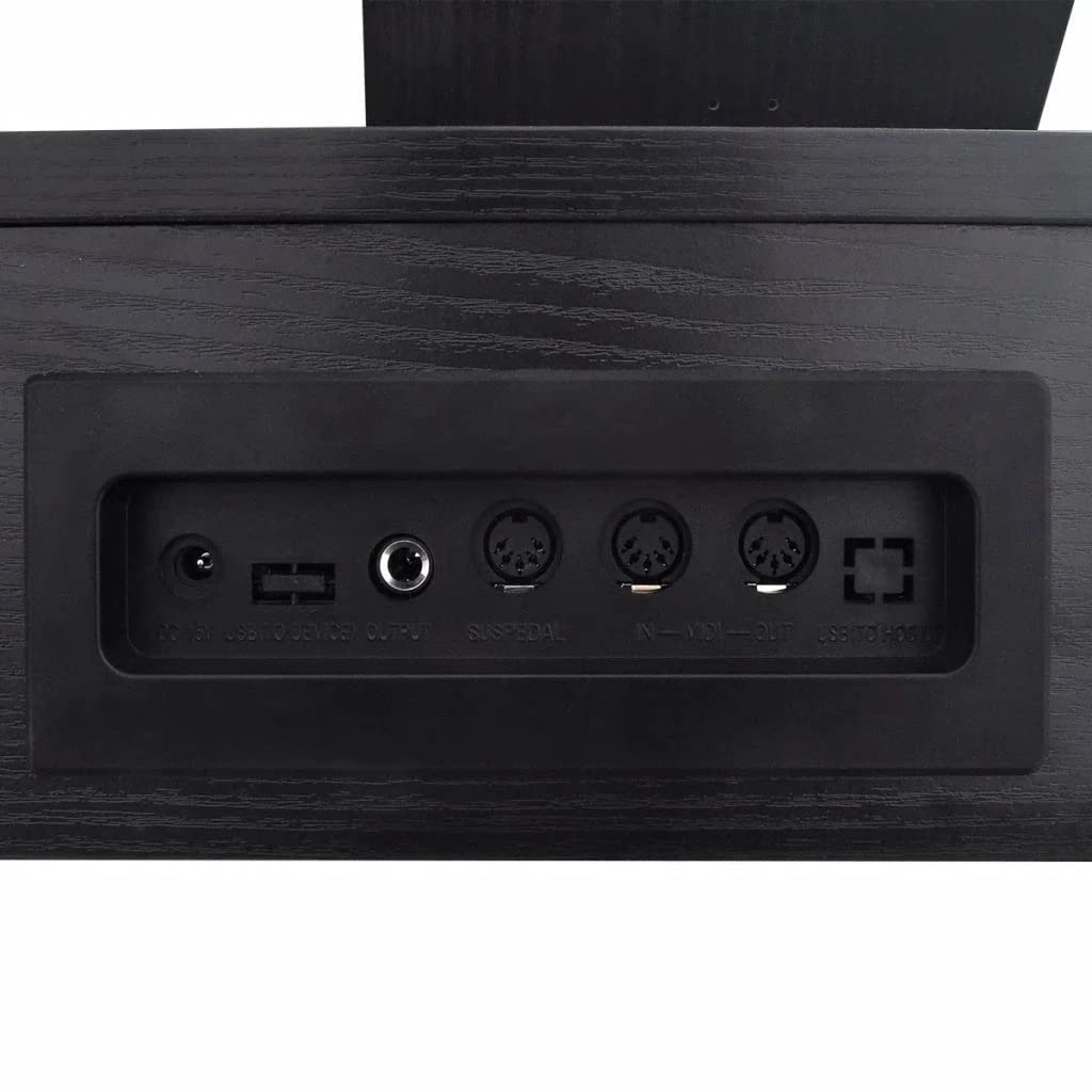 vidaXL 88-Key Digital Piano w/Pedals Black Melamine Board Keyboard Music