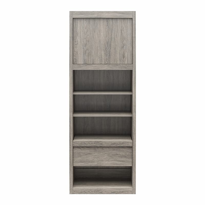 Signature Sleep Paramount Full Wall Bed & 2 Side Cabinet Bundle in Gray Oak