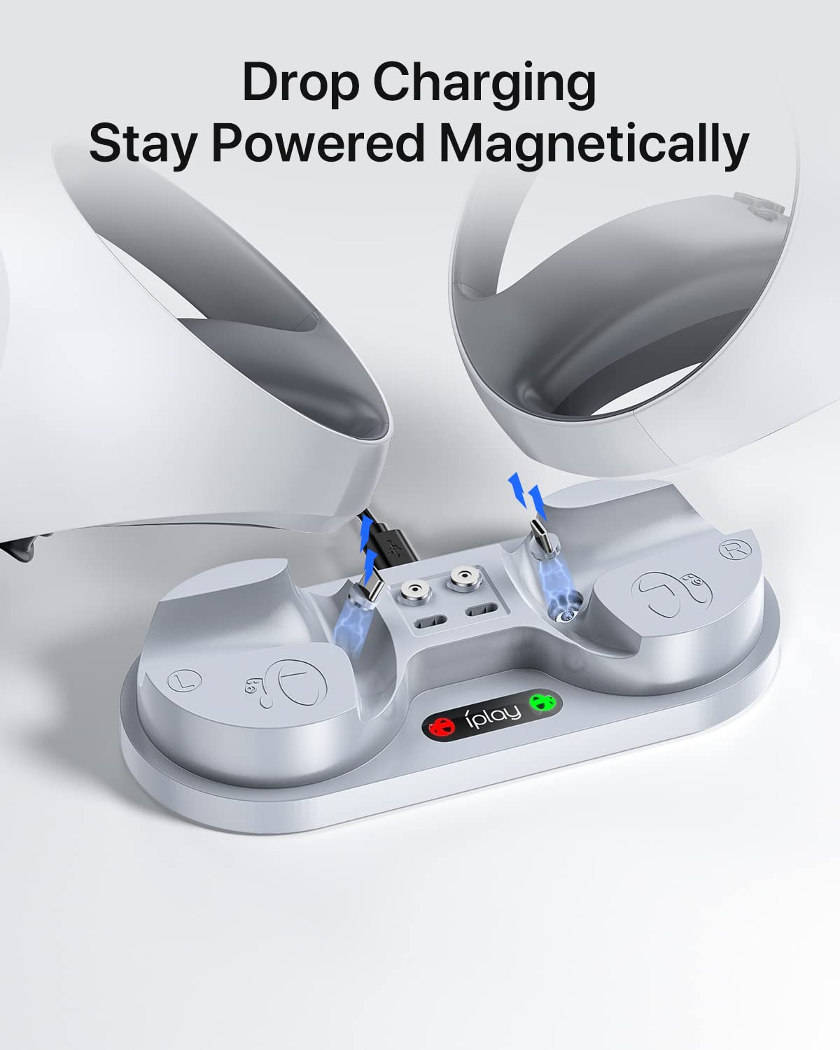 Intoval Charging Station for PlayStation VR2 Sense Controllers, PS VR2 Sense Controller Charging Station.