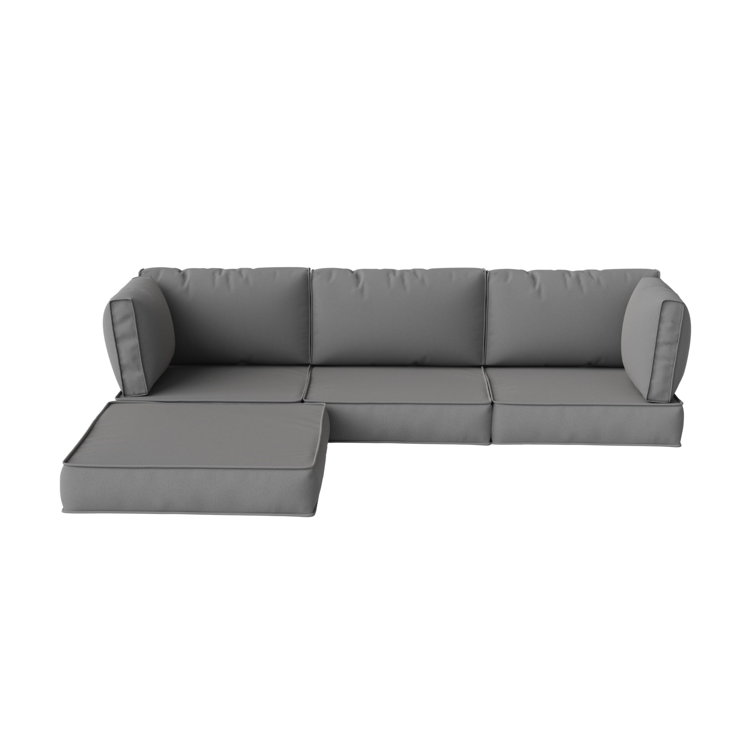 Kimunuk 9 Pcs Outdoor Patio Cushions Covers Replacement Waterproof with Zipper for 5 Pcs Patio Furniture Set, Covers Only