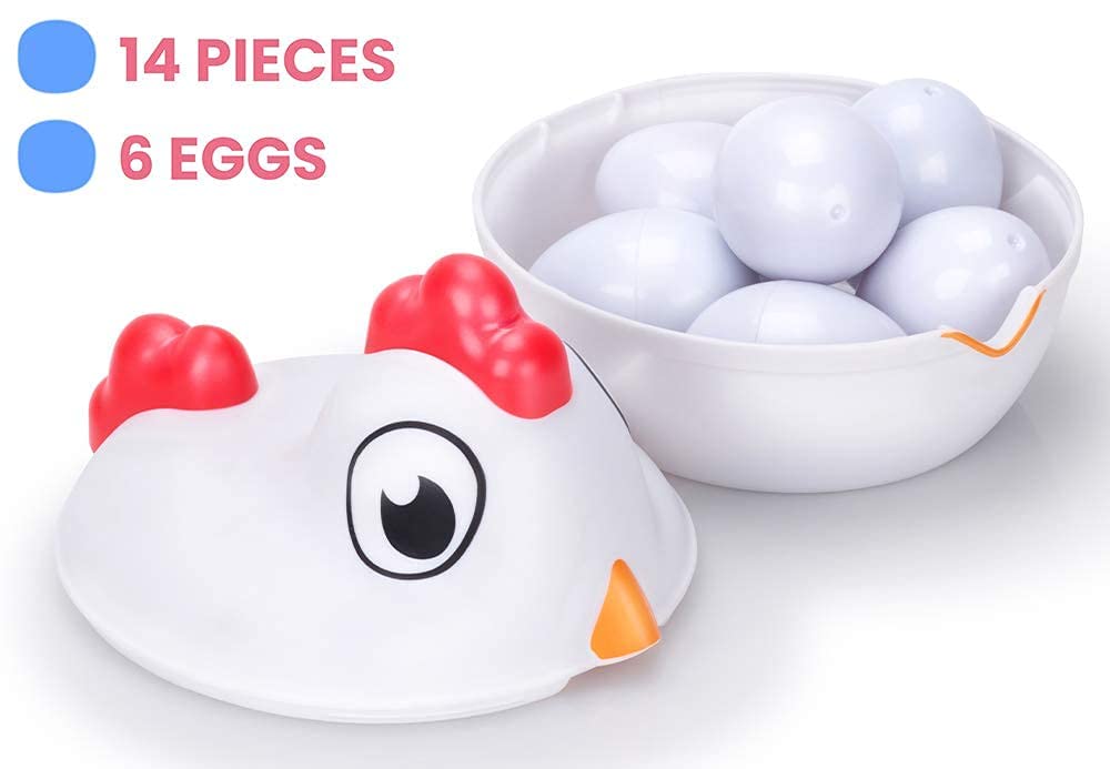 Egg Toy Set Matching Eggs for Toddlers 1-3 – x6 Toy Eggs Play Eggs That Crack Open | Great Montessori Easter Gift