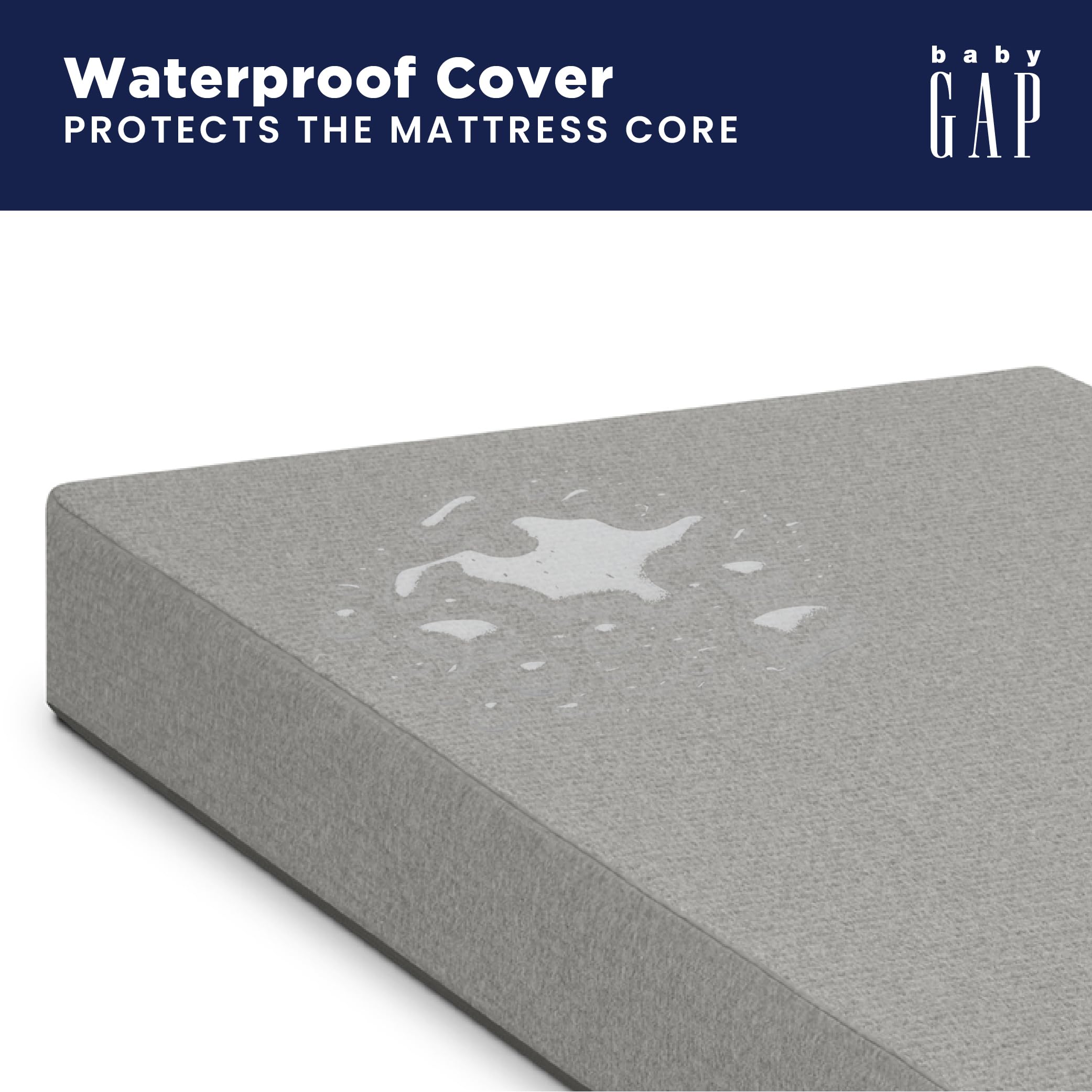 GAP babyGap TrueSleep 2-Stage Deluxe Crib and Toddler Mattress - Waterproof - GREENGUARD Gold Certified β Temperature Regulating β Moisture Wicking