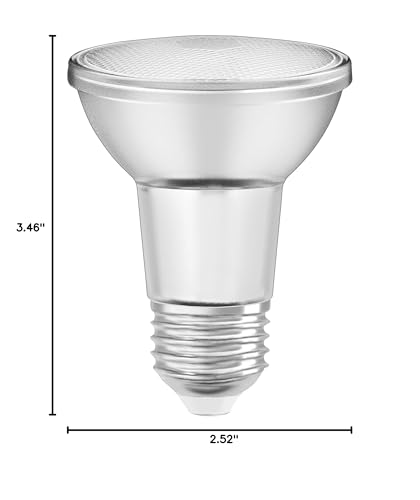Sylvania LED TruWave Natural Series PAR20 Light Bulb, 50W Equivalent, Efficient 6W, Medium Base, Dimmable, 5000K, Daylight - 1 Pack (40921) White