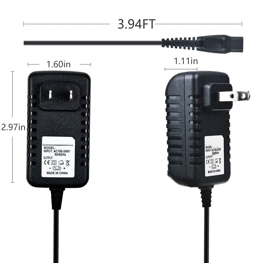 J-ZMQER AC Adapter Charger Power Cord Compatible with Philips Norelco Electric Shaver 2100 S1560/81
