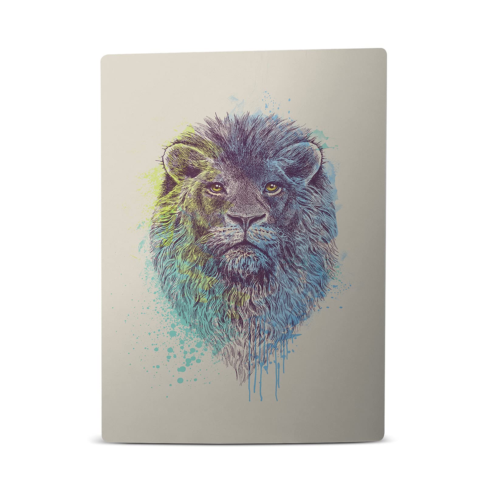 Head Case Designs Officially Licensed Rachel Caldwell Lion Art Mix Vinyl Faceplate Sticker Gaming Skin Case Cover Compatible with Sony Playstation 5 PS5 Disc Edition Console & DualSense Controller