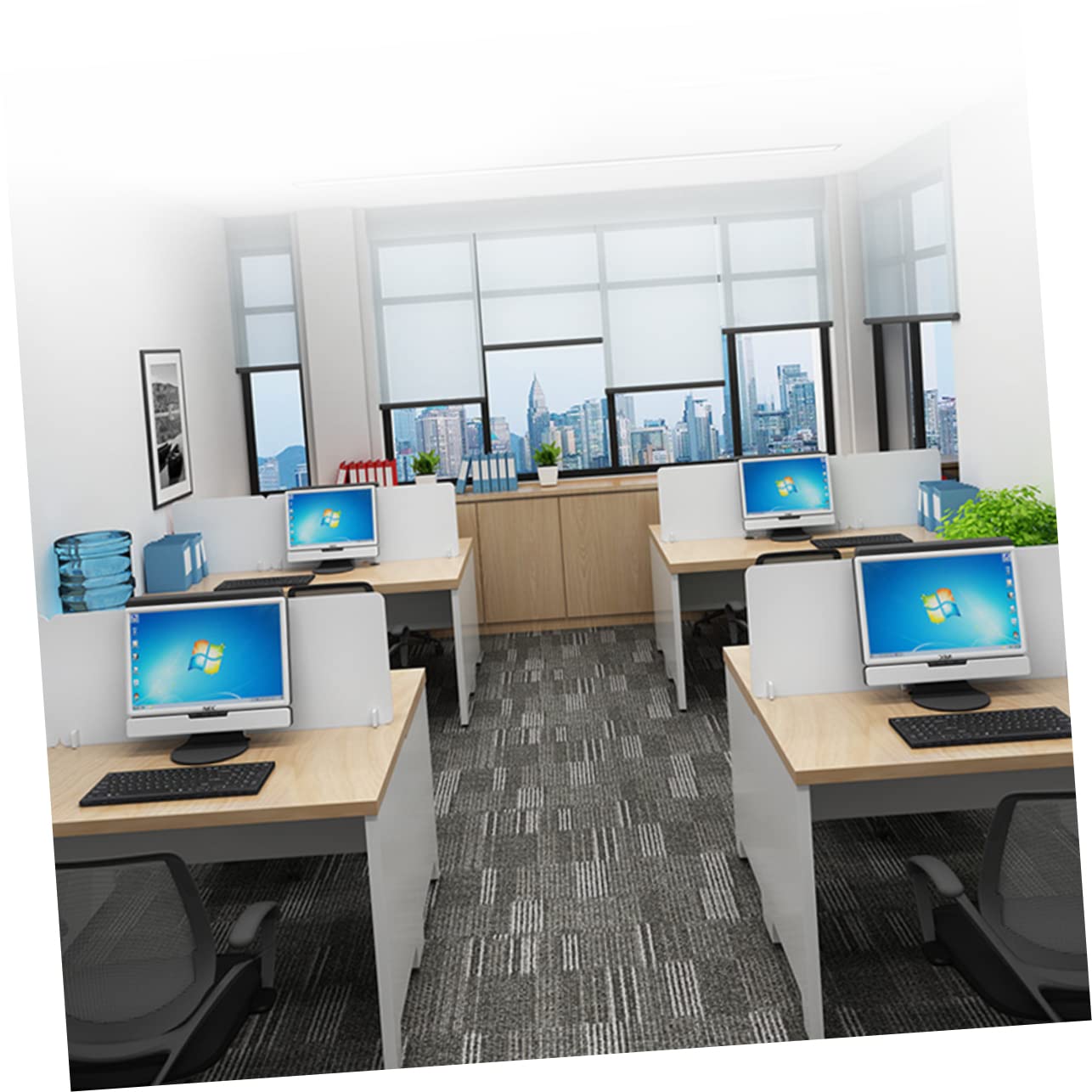 Didiseaon Table Divider Panels Privacy Panel Teacher Desk desks Privacy Desk Divider Guard Separate Board Table Desk partition Room dividers Office Divider it can Move White Student Folder