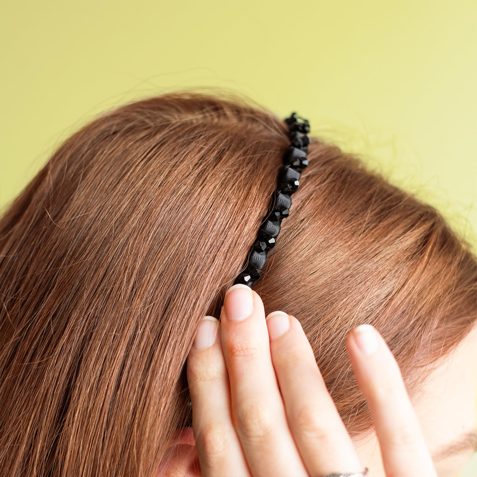 invisibobble HairHalo The Adjustable Headband - True Dark Sparkle - Hairbands Made for Everyone -Worn All Day with No Pain or Uncomfortable Pressure