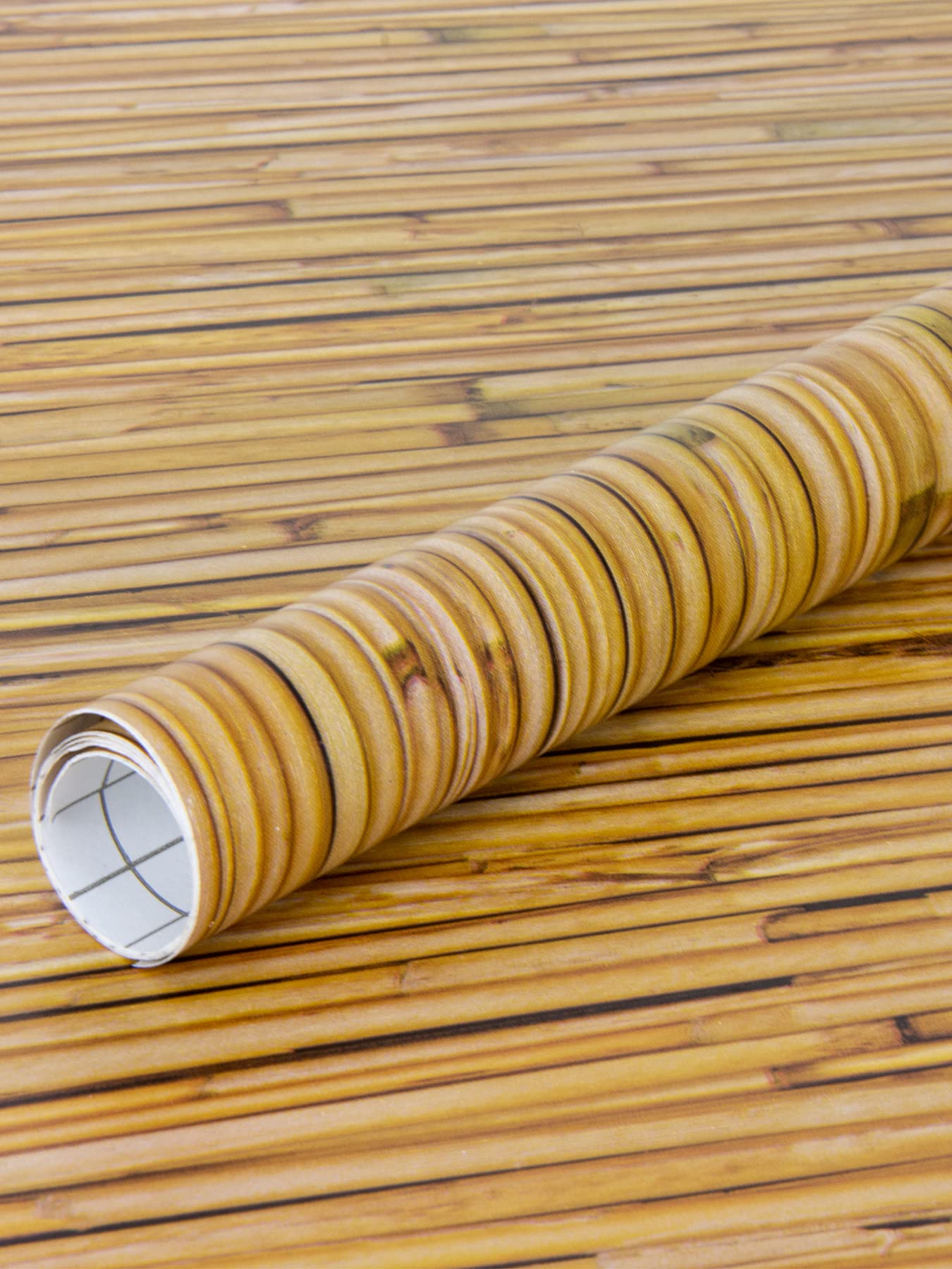 Fablon FAB10243 Bamboo Self Adhesive Film, Brown, 78.74 x 17.71 inches
