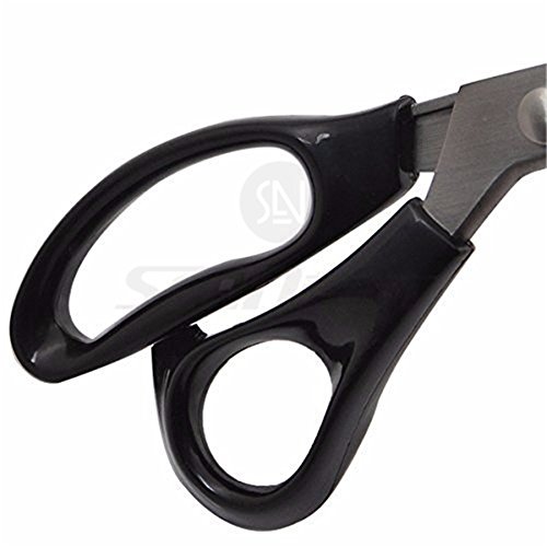 Fabric Pinking Shears Craft Scissors,Serrated Scalloped stainless Steel Handled Professional Sewing black Scissors, Scissors for Leather, Tailoring, Paper Crafts Hand shears etc. (Scalloped7mm)