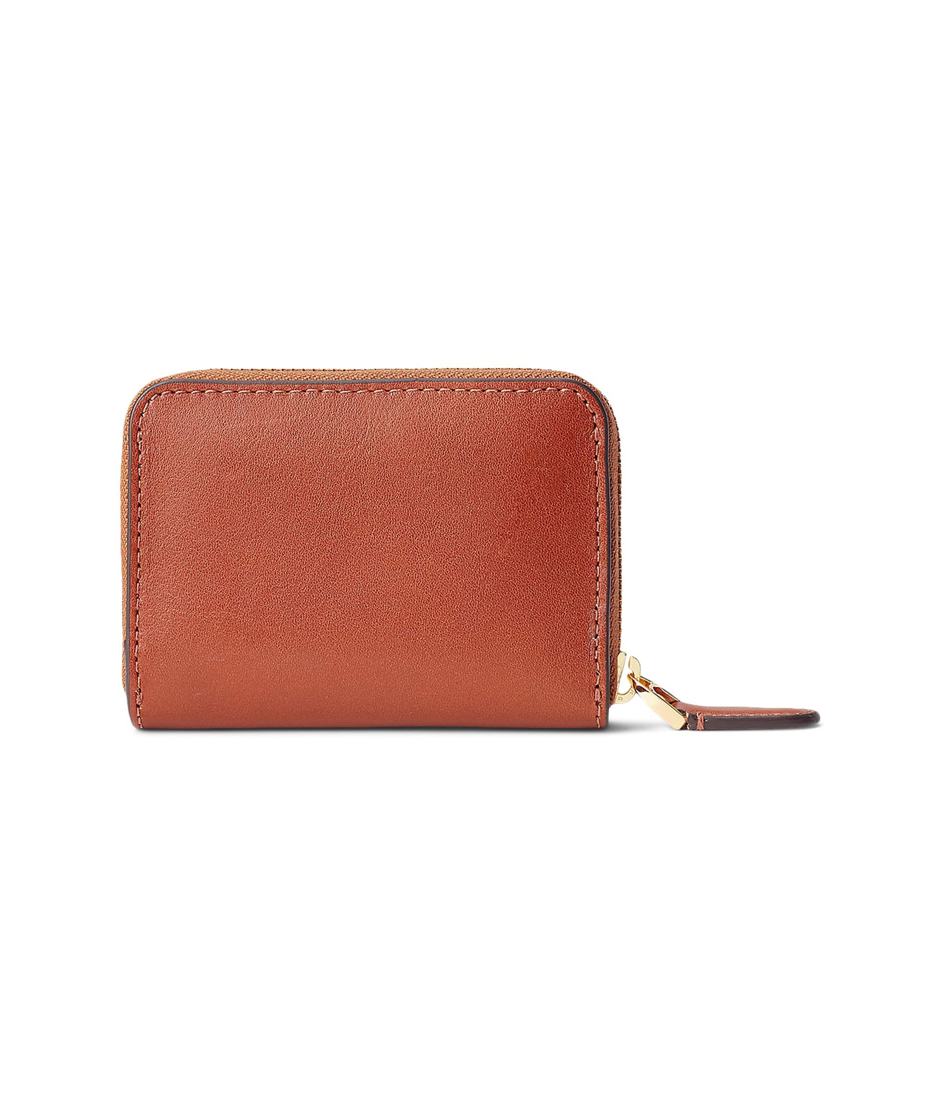 LAUREN Ralph Lauren Leather Continental Wallet Lauren Tan One Size