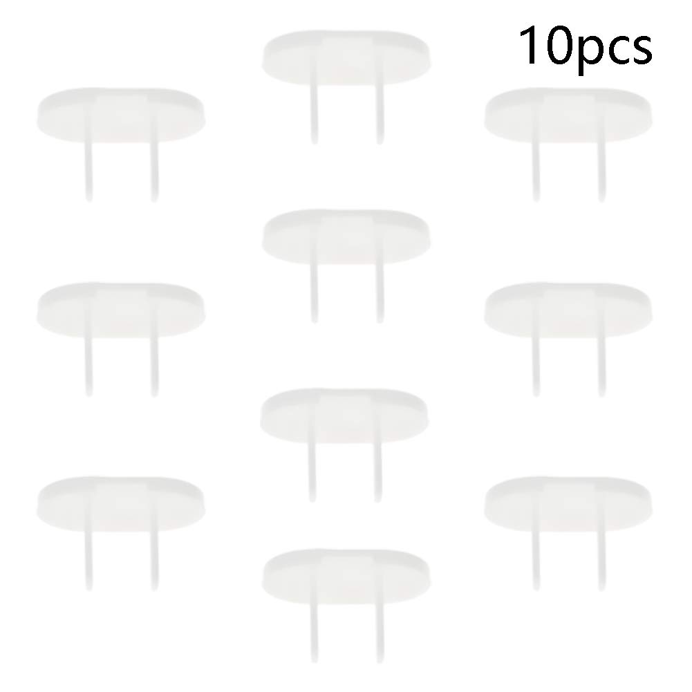 Fielect Outlet Plugs Covers Childproof Outlet Covers Protectors Electric Socket Cover Electrical Protector 2-Hole White 10Pcs