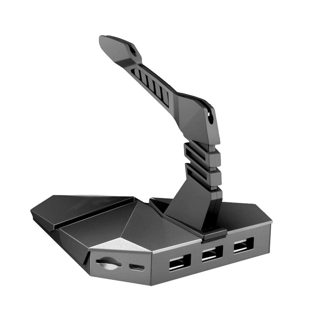 JAHH USB Hub LED Light 3-Port Bungee USB Hub Splitter SD Card Reader Mouse Clamp USB 2.0 Data Gaming HUB