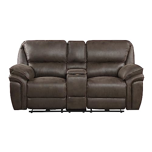 Lexicon Dorritt Wall-Hugger Power Double Reclining Loveseat, Brown