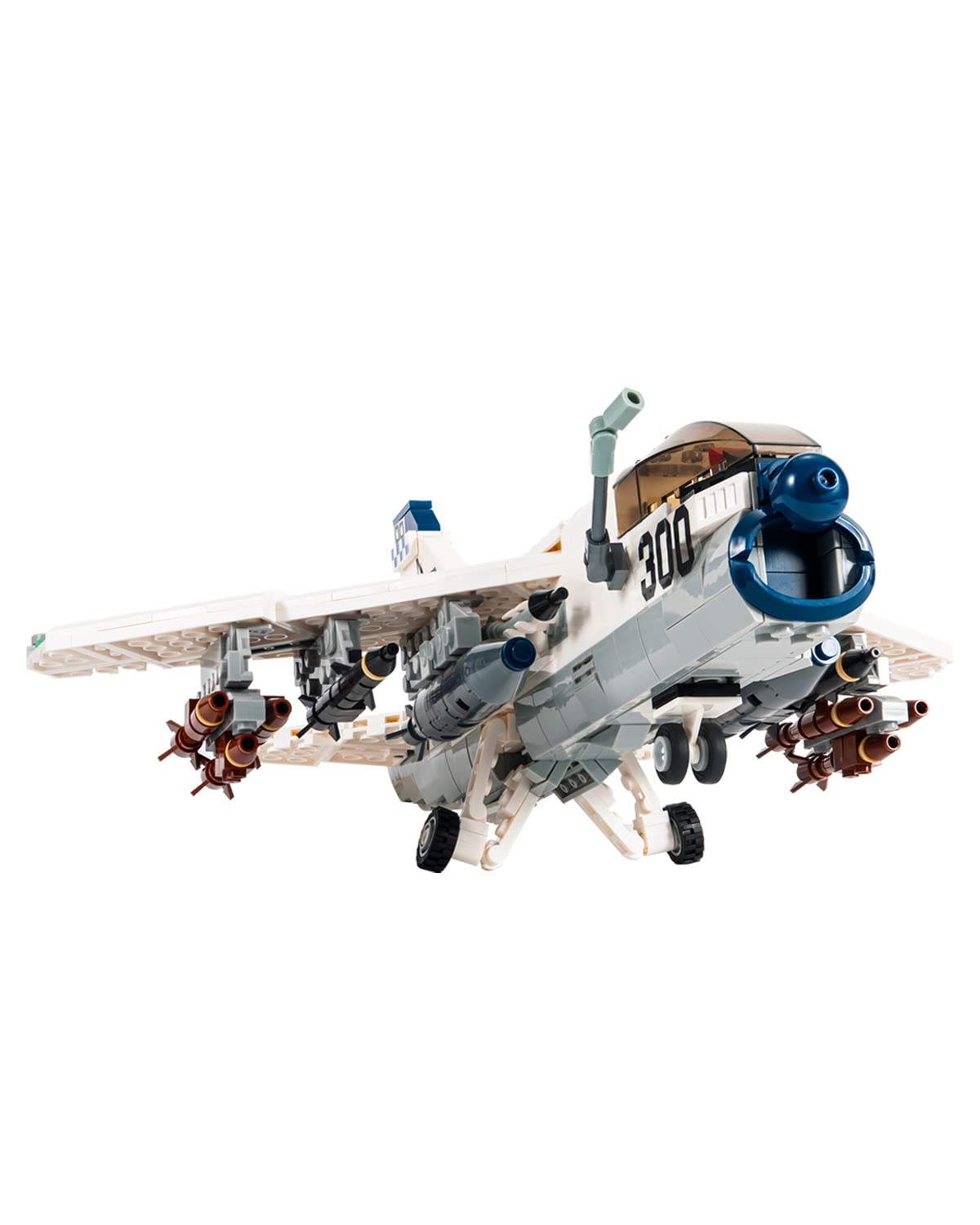 dOvOb Military A-7 Fighter Jet Building Blocks Set, Fighting Falcon Army Plane Toys as Gift for Kids or Adult (683 Pieces)