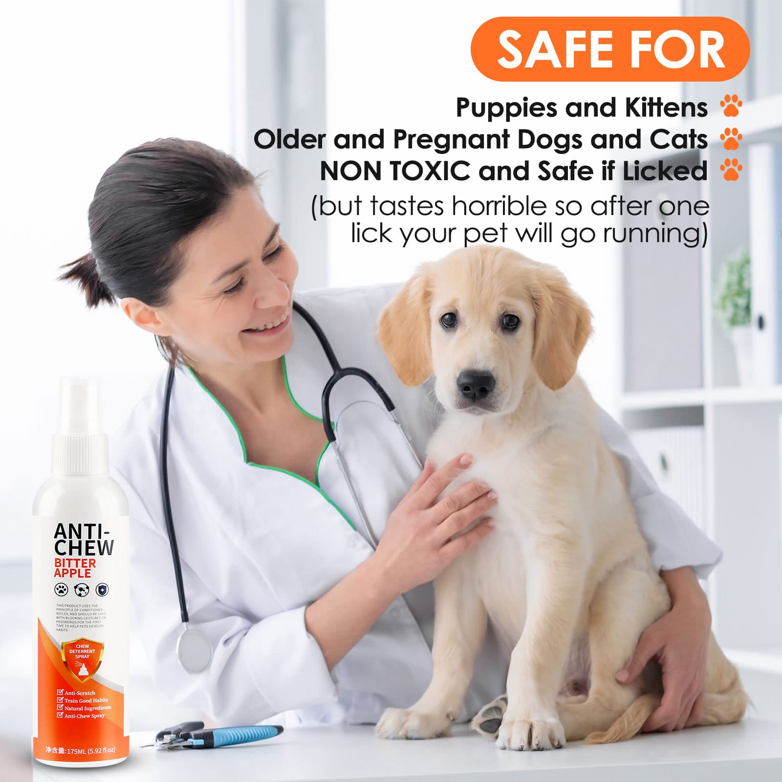 LFJUNW No Chew Spray for Dogs & Cats, 175ML Bitter