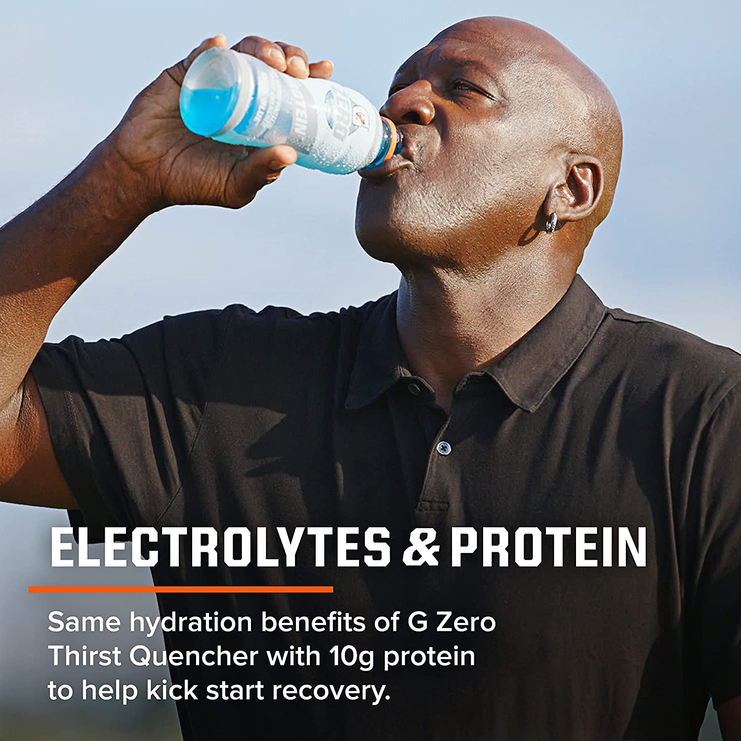 Gatorade Zero With Protein, 10g Whey Protein Isolate, Zero Sugar, Electrolytes, Fruit Punch, 16.9 Fl Oz, 12 Pack