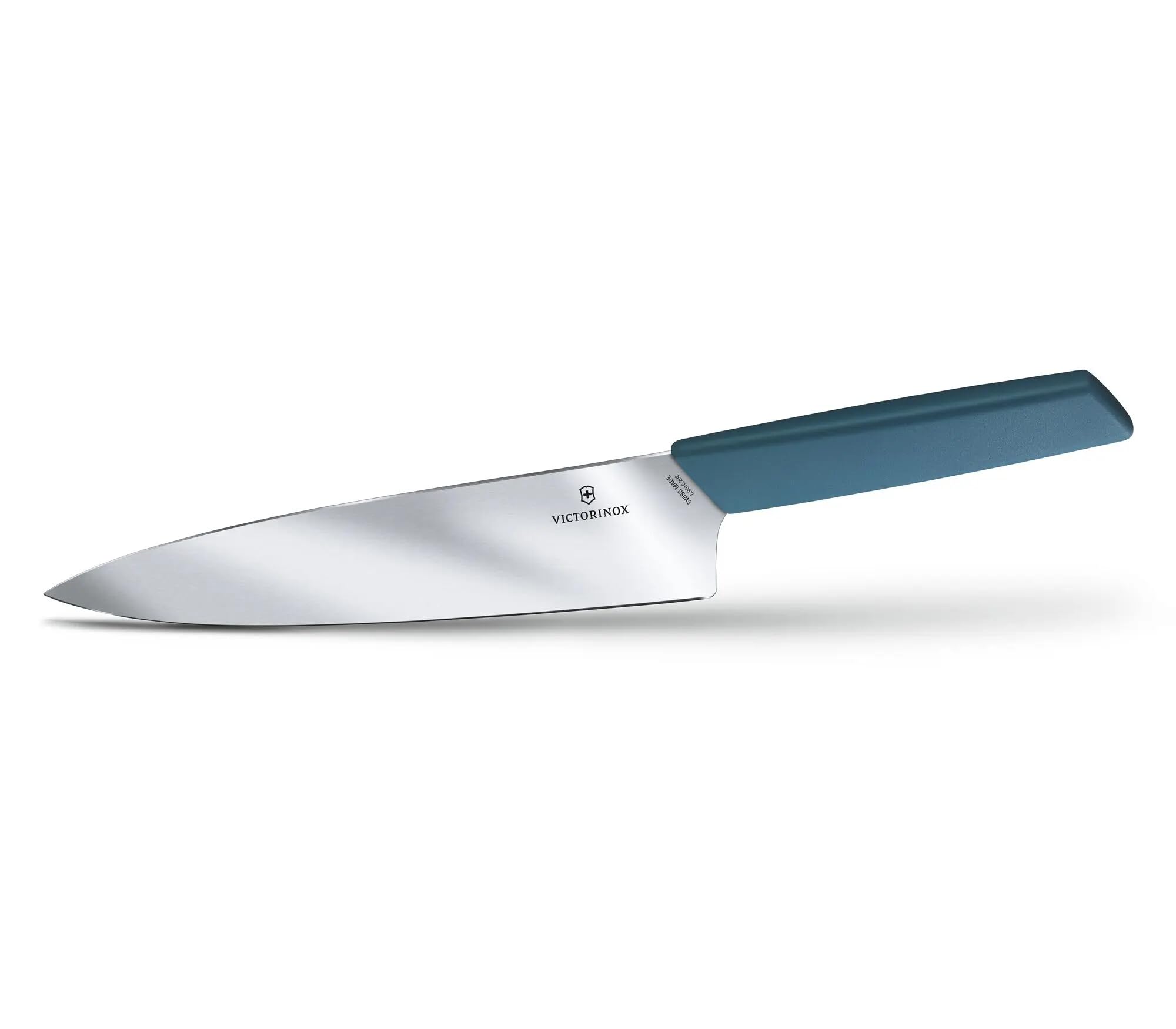 Victorinox Swiss Modern Chef's Knife - Kitchen Knife for Cutting Meat, Fruit & Vegetables - Premium Kitchen Accessories - Blue Handle, 8"