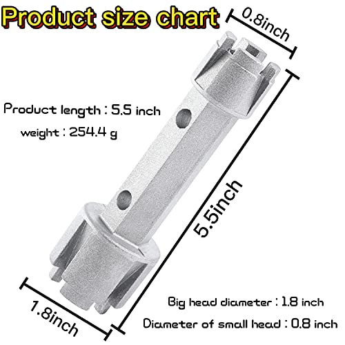 JTWKING Tub Drain Remover & Basin Wrench, Dual Ended Ratchet Wrench Use to Install and Remove Most Bath and Shower Drains and Closet Spuds Square Plastic Toilet Seat Nuts
