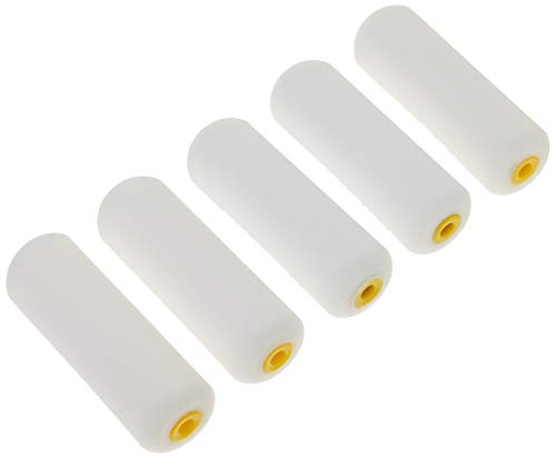 FoamPRO 163-P, 165-5 | 4” Fine Finish Foam Roller Refills (5 Pack) | Foam Paint Roller Covers | Home Painting Supplies & Paint Tools