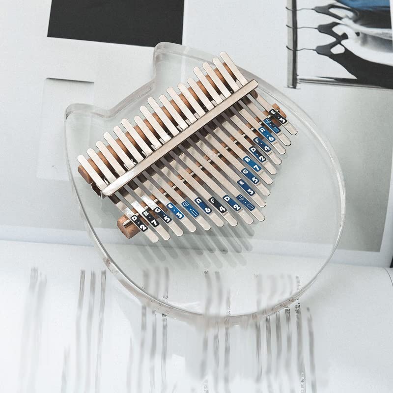 KXDFDC Kalimba Thumb Piano Crystal Transparent Mini Finger Piano Kabalin Beginner 17-Tone (Color : E, Size : 17 Keys)